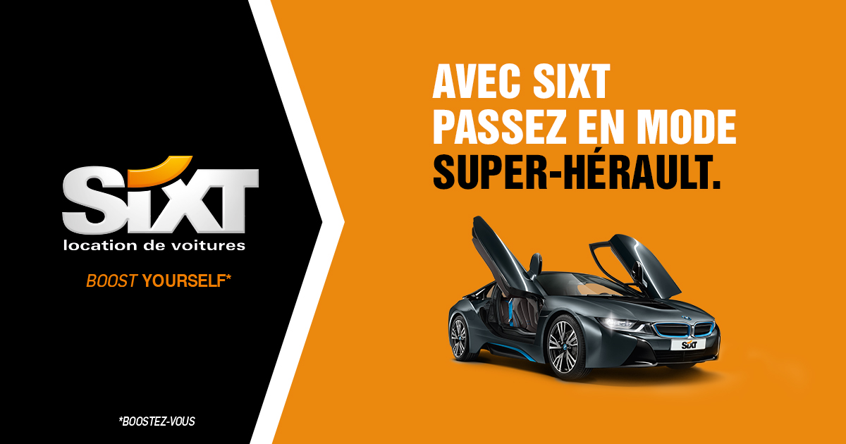 Campagne de publicité Sixt dans les plus grands aéroports de France - 2018